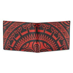 Slim Leather Billfold wallet with Tattoo Art by Suluape Pili Moo | NĀ KOA