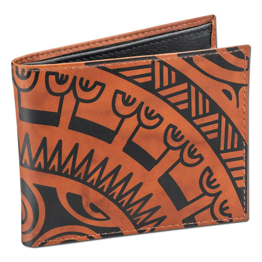 Slim Leather Billfold wallet with Tattoo Art by Suluape Pili Moo | NĀ KOA