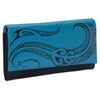 Zip leather wallet with Hawaiian tattoo art | NĀ KOA