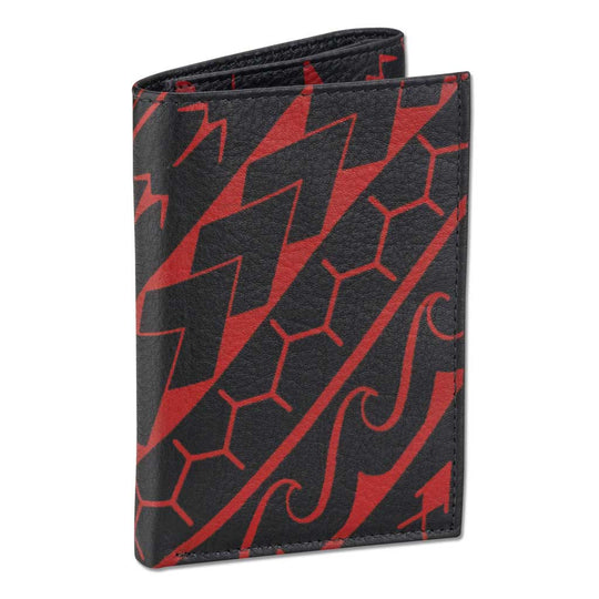 Leather Trifold Wallet with Polynesian Hawaiian Tattoo Art | NĀ KOA